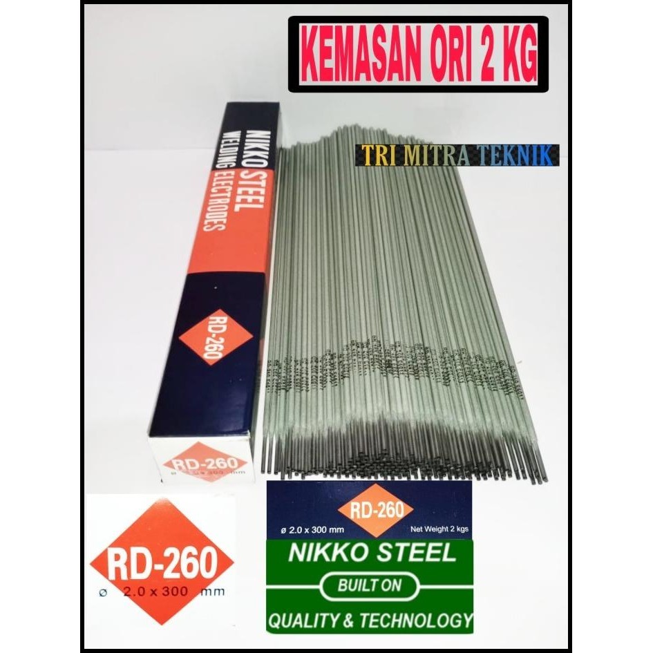 Jual NIKKO STEEL RD260 2.0MM KAWAT LAS RD 260 2 MM 2 KG 2.0 MM | Shopee Indonesia