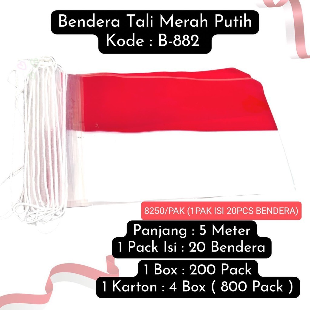 Jual BENDERA TALI MERAH PUTIH 5M | Shopee Indonesia