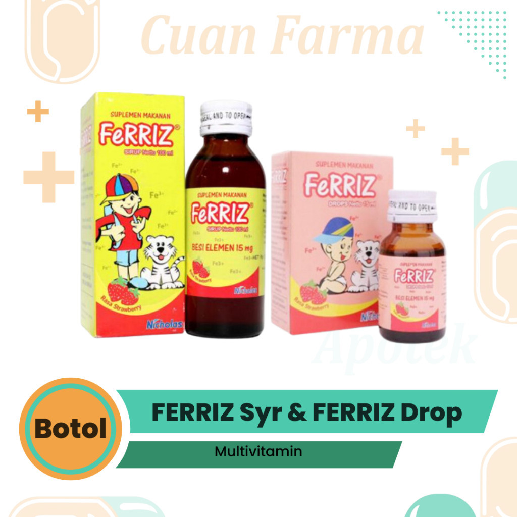 Jual FERRIZ SIRUP 100ML, DROP 30ML | Shopee Indonesia