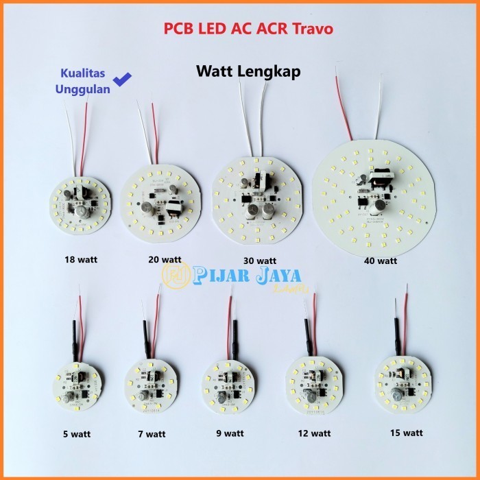 Jual PCB LED AC TRAVO MESIN LAMPU LED MODUL MATA LED 12 15 18 30 40 ...