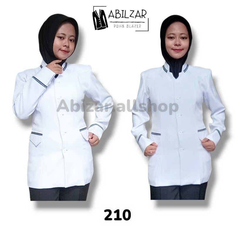 Jual Baju PNS SERAGAM DINAS WASKAT PEMDA PNS GURU PDH WARNA PUTIH LIST ...