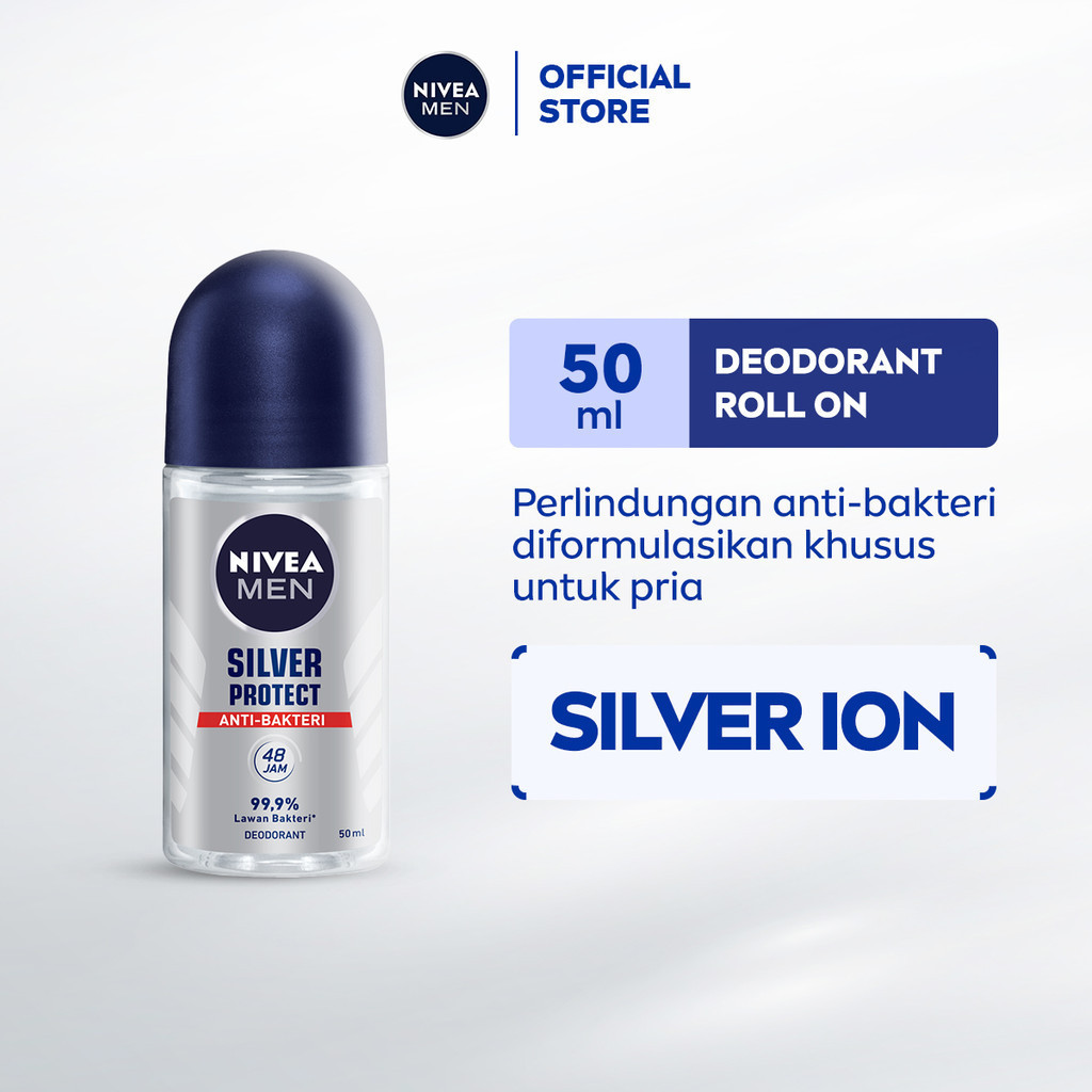 Jual NIVEA MEN Deodorant Roll On Silver Protect 50ml - Perlindungan ...