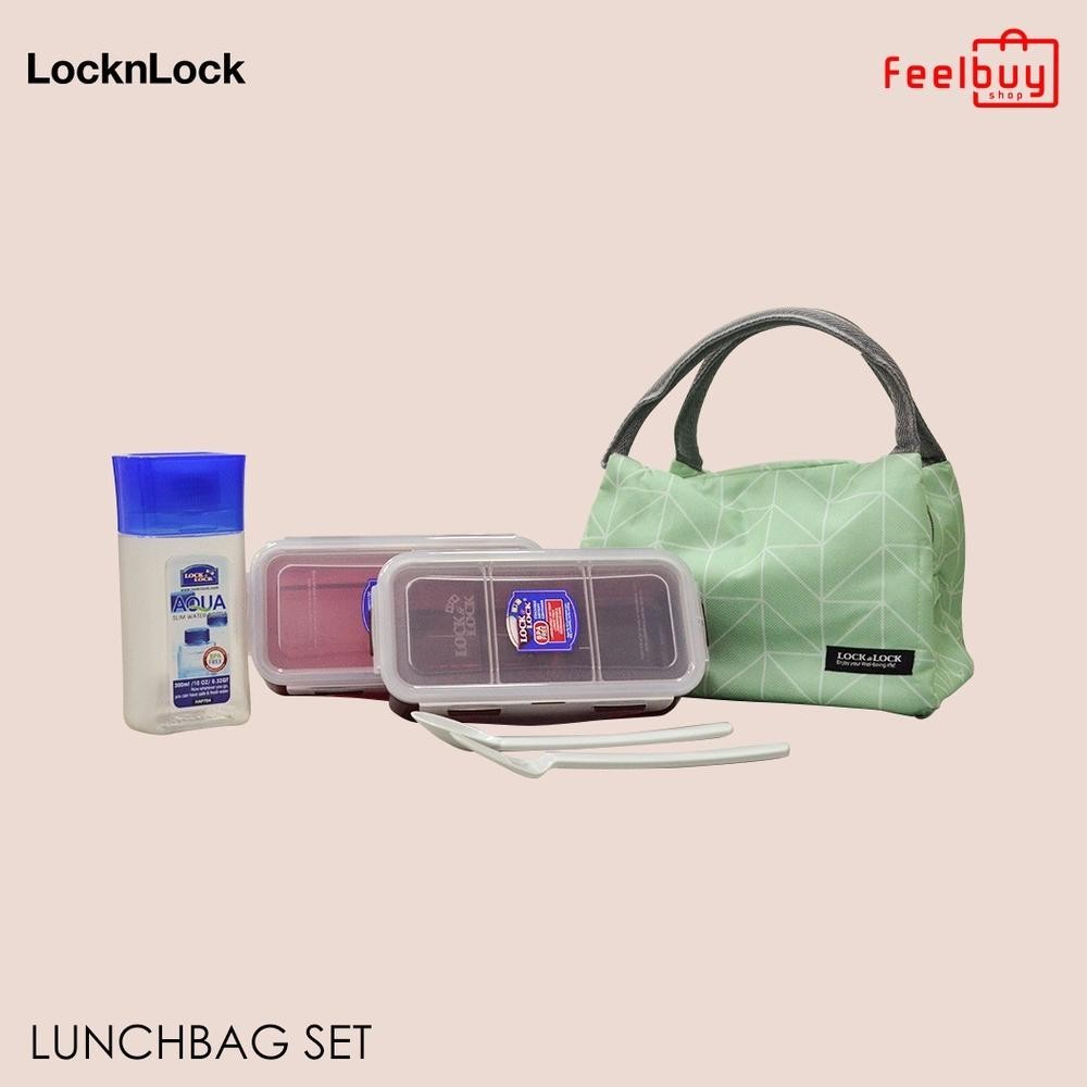Jual KJH LocknLock HPL758S4SPS - Lunch Box Set with Bag 4P MINT TERLARIS | Shopee Indonesia