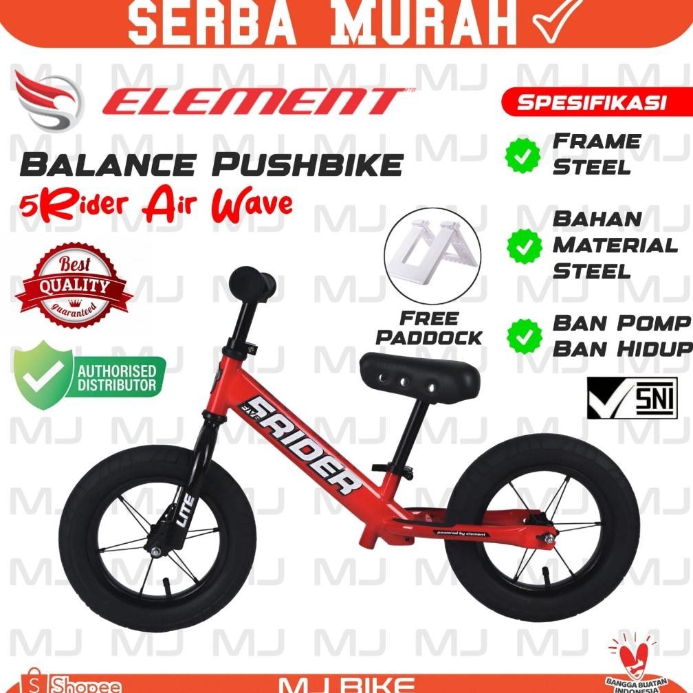 Jual Sepeda BALANCE BIKE ELEMENT PUSH BIKE 5RIDER Frame Besi Ban Pompa ...