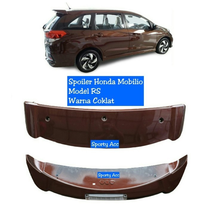 Jual New Spoiler Honda Mobilio Warna Coklat Model Rs With Lampu Rem ...
