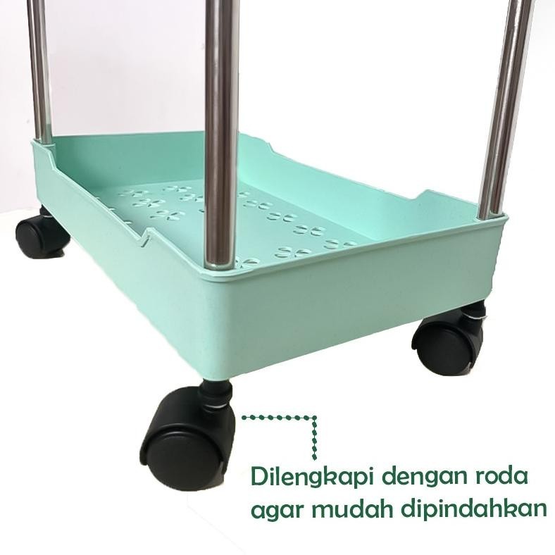 Jual Rak Roda 4 Susun Serbaguna Rak Dapur Kamar Mandi Tempat ...