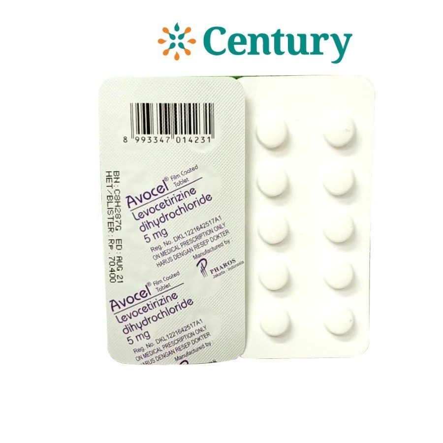 Jual AVOCEL 5MG 1 STRIP 10 TABLET / OBAT ALERGI | Shopee Indonesia