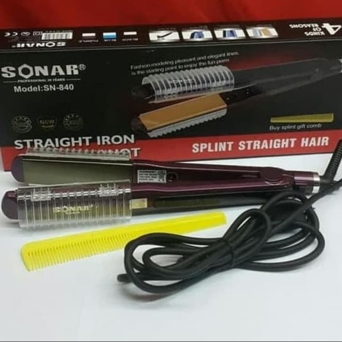 Jual Catok Rambut Profesional 2 in 1 Sonar Sn-840/ Catok Curly Lurus ...