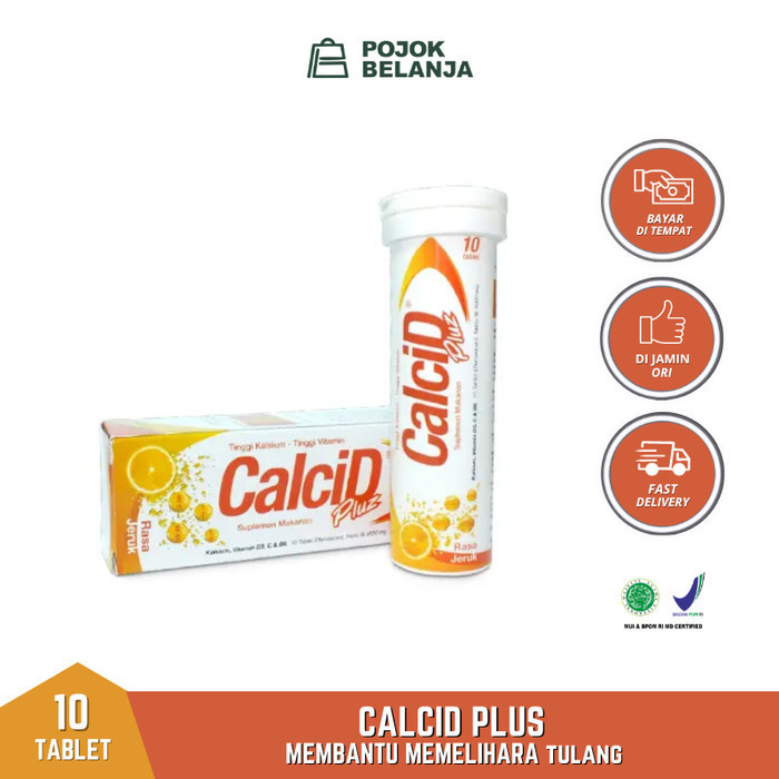 Jual Calcid Plus Effervescent Isi 10 Tablet Suplemen Kesehatan Tulang ...