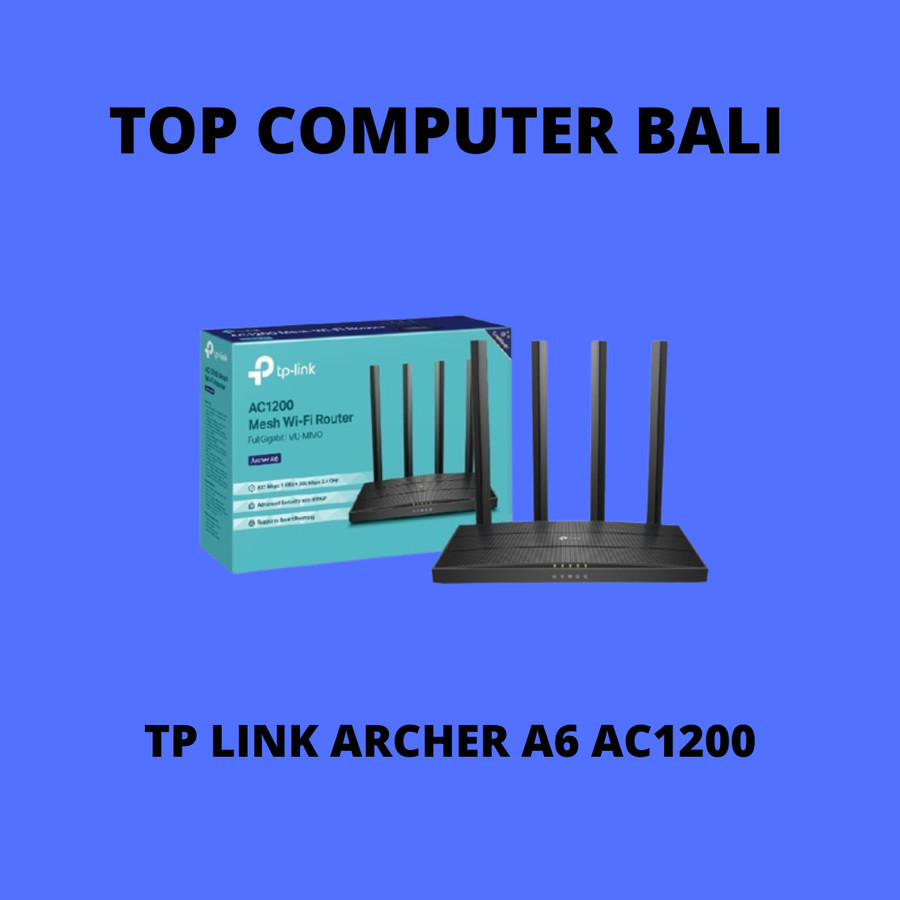 Jual TP Link Archer A6 AC1200 wireless MU-MIMO Gigabit Router / tplink ...