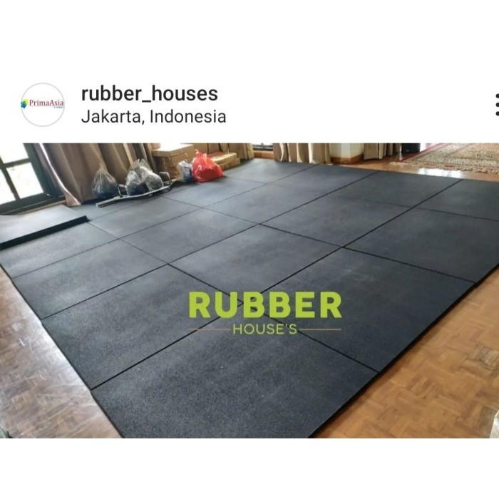 Jual Menarik Karpet Karet Gym Mat / Rubber Tile Flooring 1.5Cm (Indoor ...