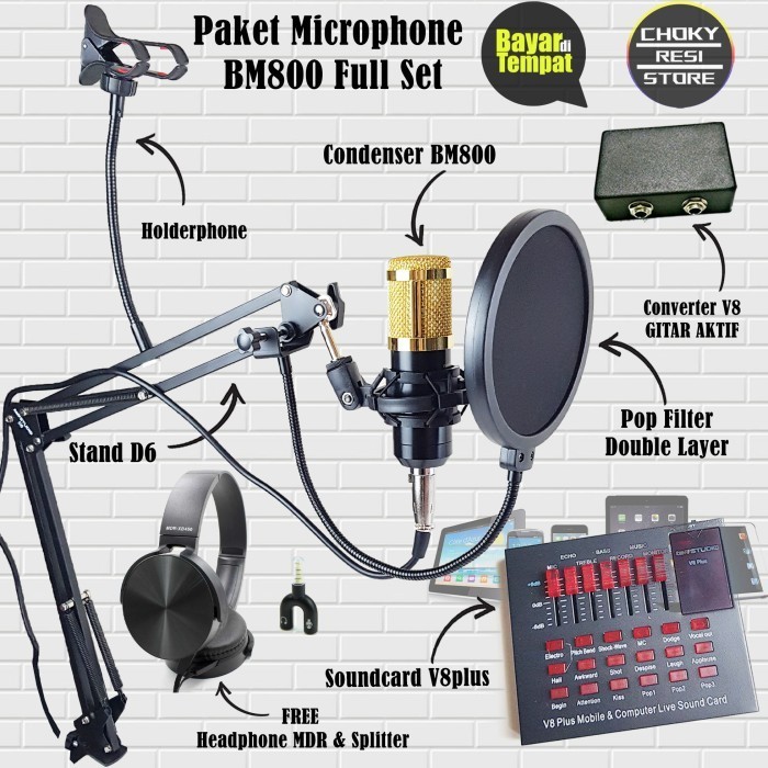 Jual Paket Microphone Bm800 Full Set Untuk Cover Lagu Atau Live ...