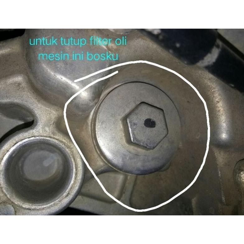 Jual ORIGINAL baut tutup FILTER OLI mesin transfaran transparan HONDA ...