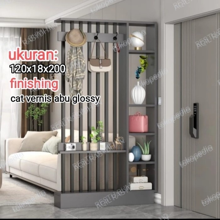 Jual Rak Partisi Ruangan Minimalis Modern Skat Pembatas Ruang Tamu K01 ...