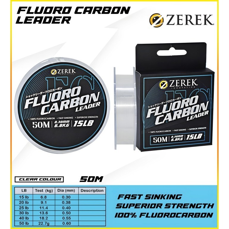 Jual SENAR PANCING ZEREK 100% FLUOROCARBON LEADER LINE 50M FAST SINKING | Shopee Indonesia