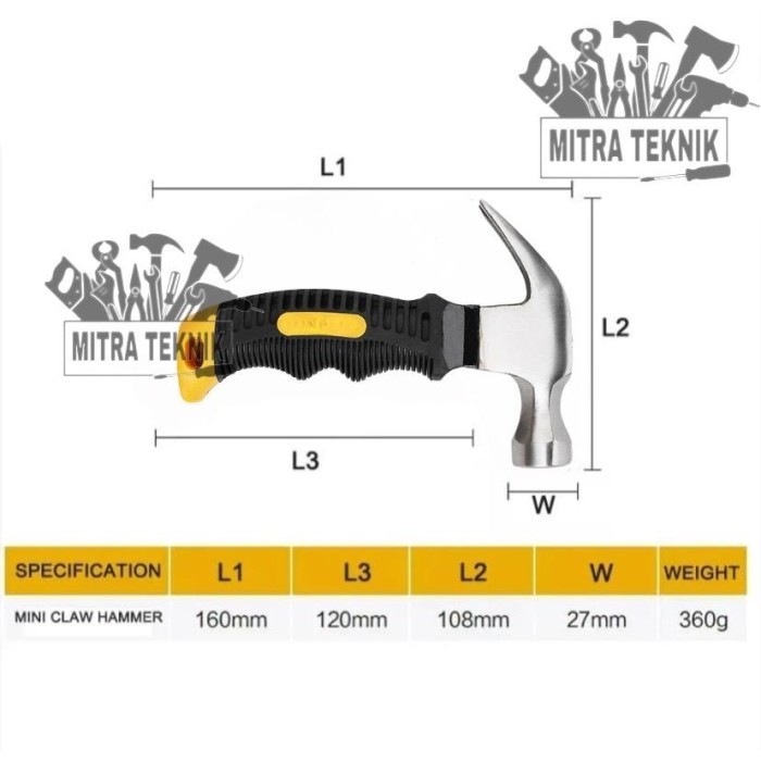 Jual PALU MINI PALU BOGEL 8 OZ ALAT PERTUKANGAN PALU PENDEK PALU KECIL ...