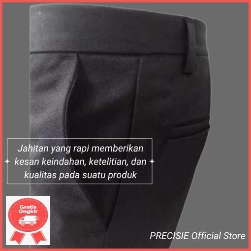 Jual Extra Celana Bahan Formal Pria Slim Fit Bahan Dasar Kain Wol Premium Celana Kerja Kantor ...