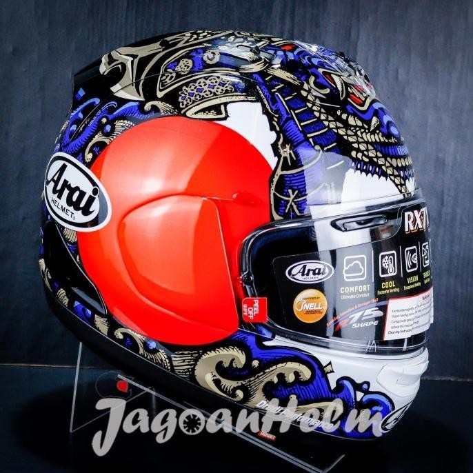 Jual helm arai helm rx-7x samurai | blue black | arai rx7x full face ...