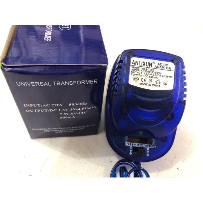 Jual Adaptor 500Ma 1.5V,3V,4.5V,6V,7.5V,9V & 12V ( Multi Output Dc ) | Shopee Indonesia