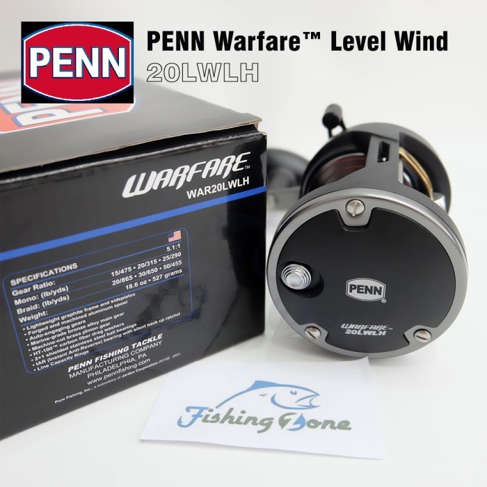 Jual Penn WARFARE Level Wind Reel - WAR20LWLH - 3 Bearing (Left hand ...