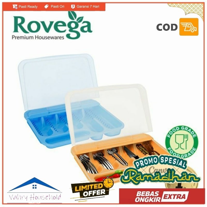 Jual ROVEGA HCT 1000 Tempat Sendok Premium Cutlery Set Food Grade ...