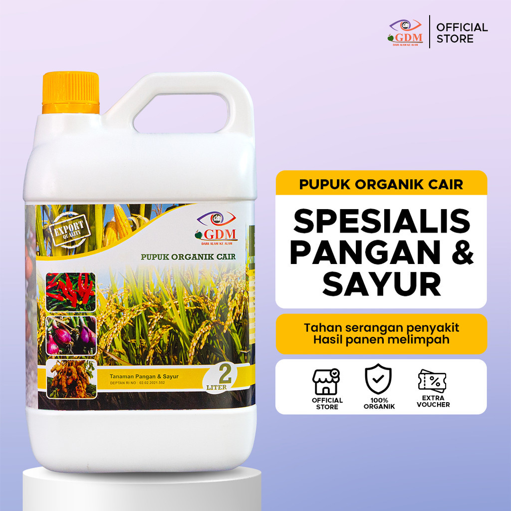 Jual GDM Pupuk Organik Untuk Tanaman Pangan 2 Liter | Shopee Indonesia