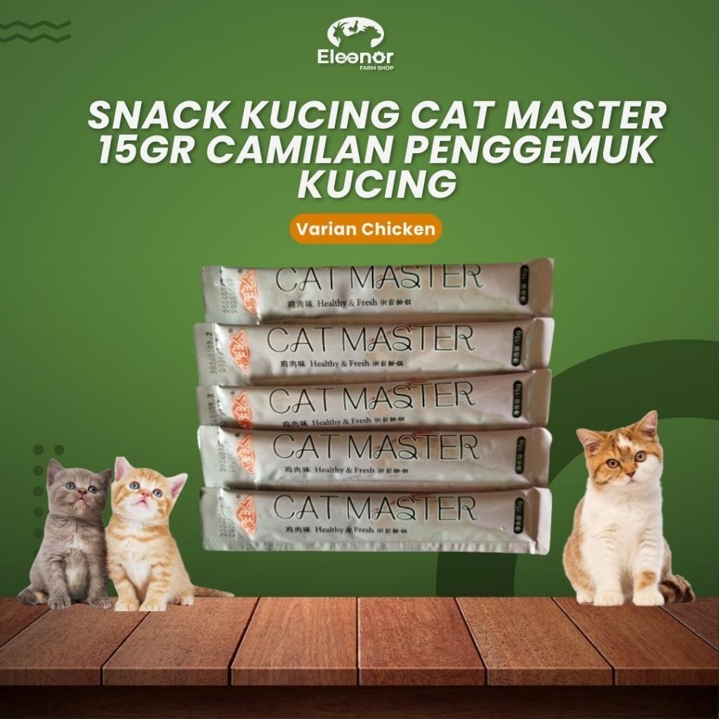 Jual Snack Kucing Cat Master Rasa Chicken Camilan Penggemuk Kucing 15gr ...