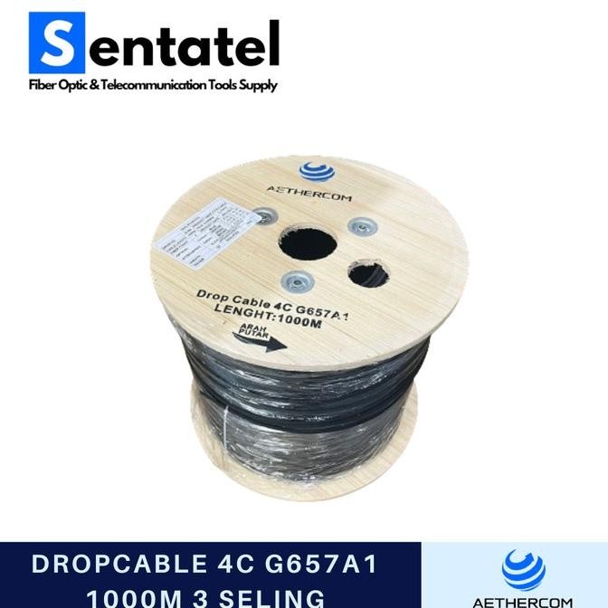 Jual Drop Wire / Kabel Fiber Optic / Dropcore 4 Core Ftth 1Km / 1000 ...