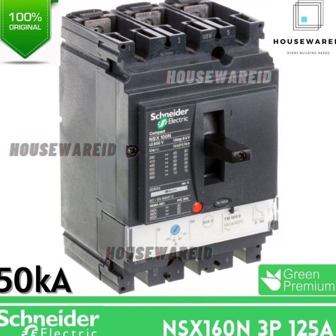 Jual Masih! Mccb 3P 125A Schneider Nsx160N Lv430841 3 Phase 125 Ampere Nsx 50Ka | Shopee Indonesia