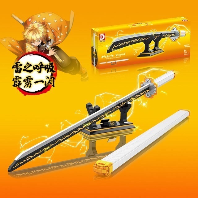 Jual Lego Anime Kimetsu no Yaiba Agatsuma Zenitsu Nichirin Sword Figure ...