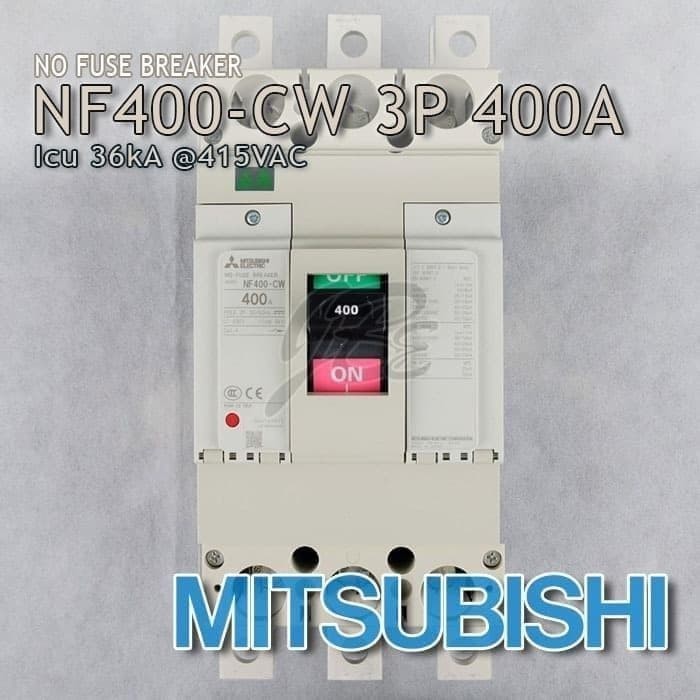 Jual MCCB NFB Mitsubishi NF400-CW 3P 400A | Shopee Indonesia
