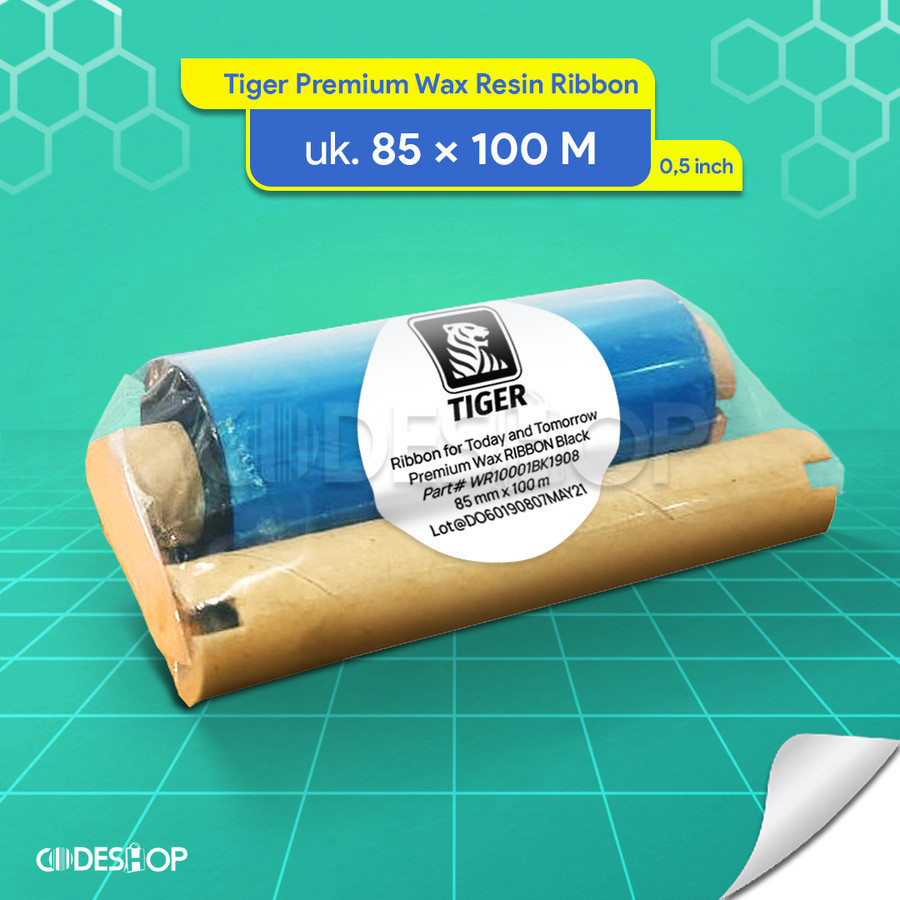 Jual Carbon Ribbon Barcode Ukuran 85x100 Meter Premium Wax Double Core ...