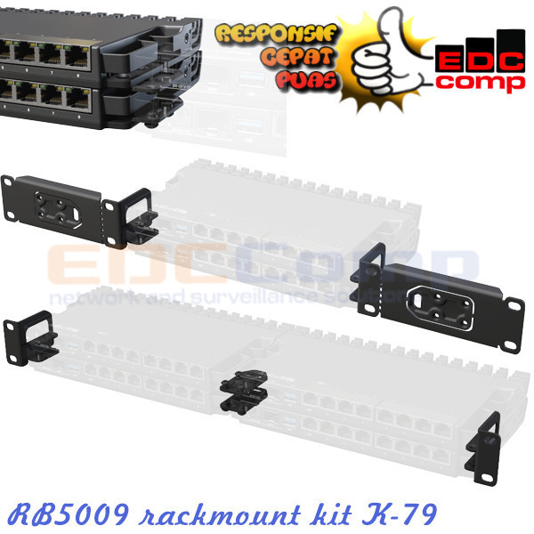 Jual Ready Mikrotik RB5009 Rackmount Kit K-79Bracket Kupingan RB5009 ...