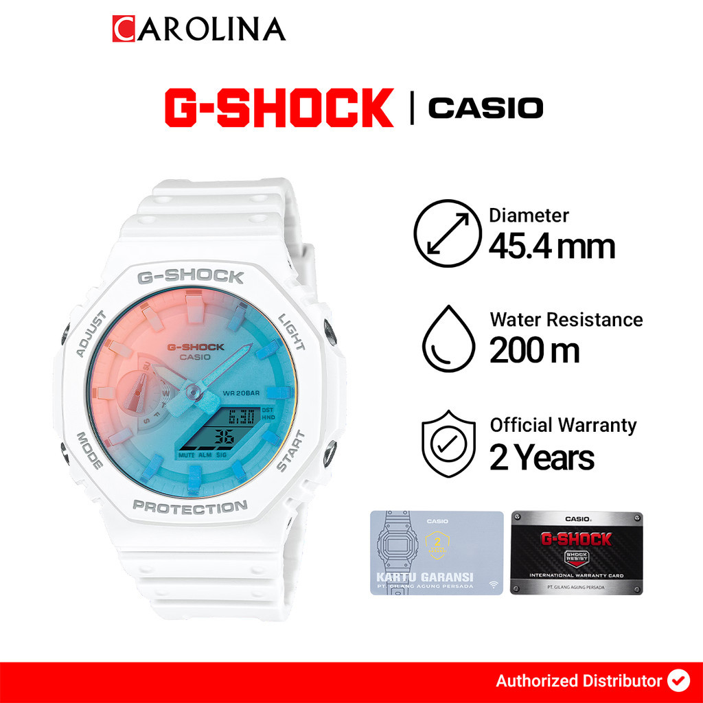 Jual Jam Tangan Casio Pria G SHOCK GA-2100TL-7A Beach Time Lapse Series Digital Analog Dial ...