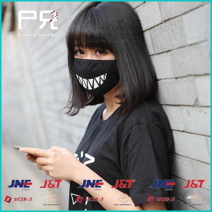 Jual BISMILLAH MEB MASKER EMOTICON EMOJI BLACK DUST MASK MOTOR ANTI ...
