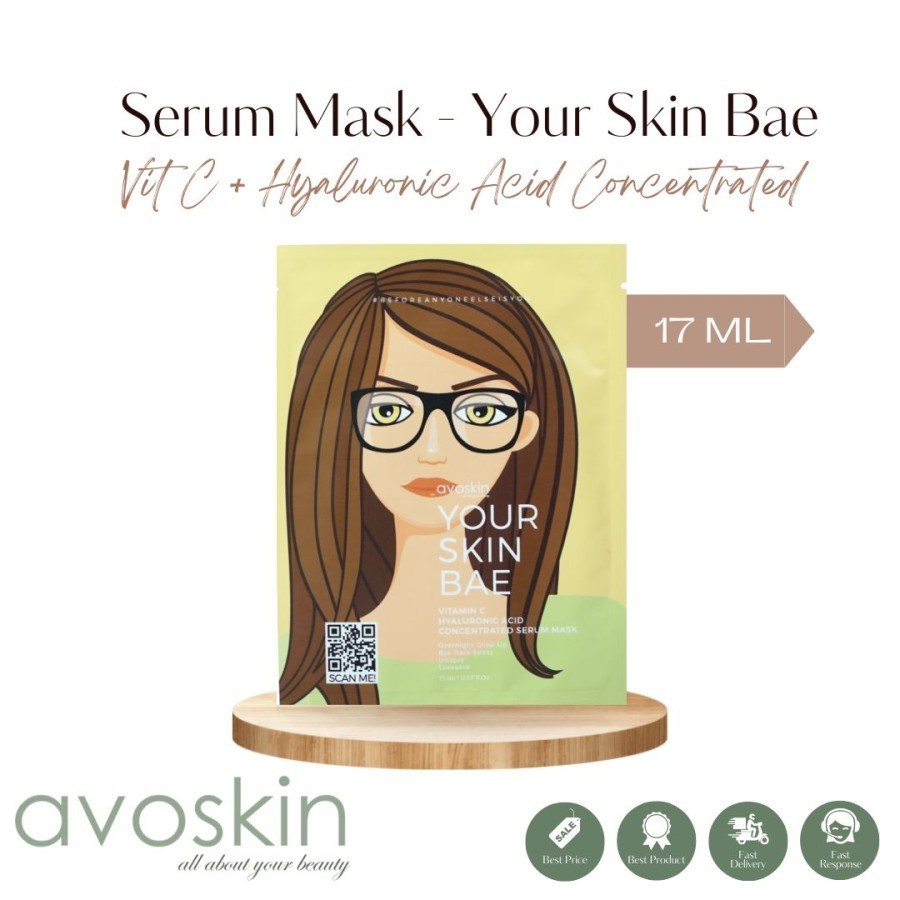 Jual Twin Pack Avoskin Ysb Serum Mask Vit C Hyaluronic Acid 17Ml ...