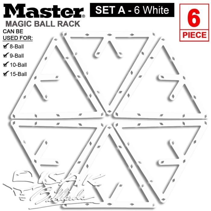 Jual Magic Ball Rack - 6 Triangle Rak Bola Plastik Segitiga Billiard ...