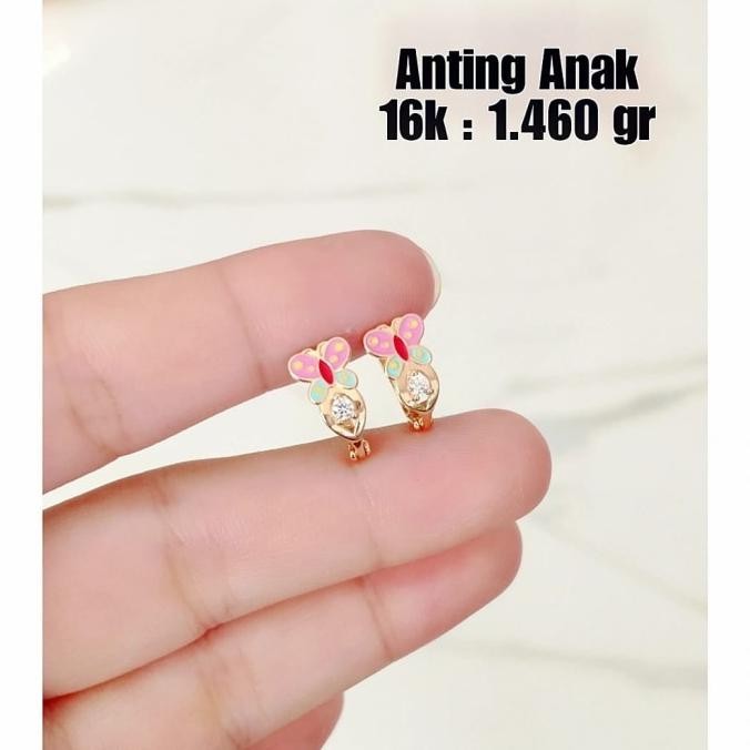 Jual [Ready Stock] Anting Anak Emas / Mas Kuning 70% Berat 1.460 Gramm ...