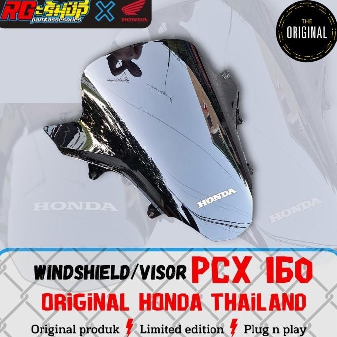 Jual Visor Windshield Wind Screen Black Pcx 160 Original Honda Thailand ...