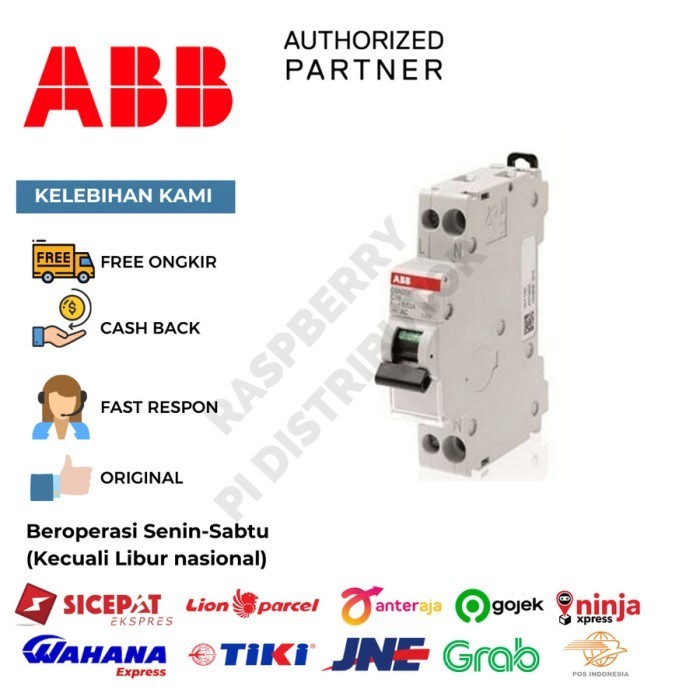 Jual ABB RCBO SLIM MCB + ELCB 16 AMPERE 2 POLE 6kA 30MA 230-240VAC | Shopee Indonesia