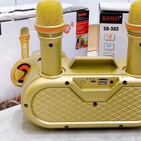 Jual Speaker Karaoke Bluetooth Sdrd 303 Microphone Wireless 2Mic ...