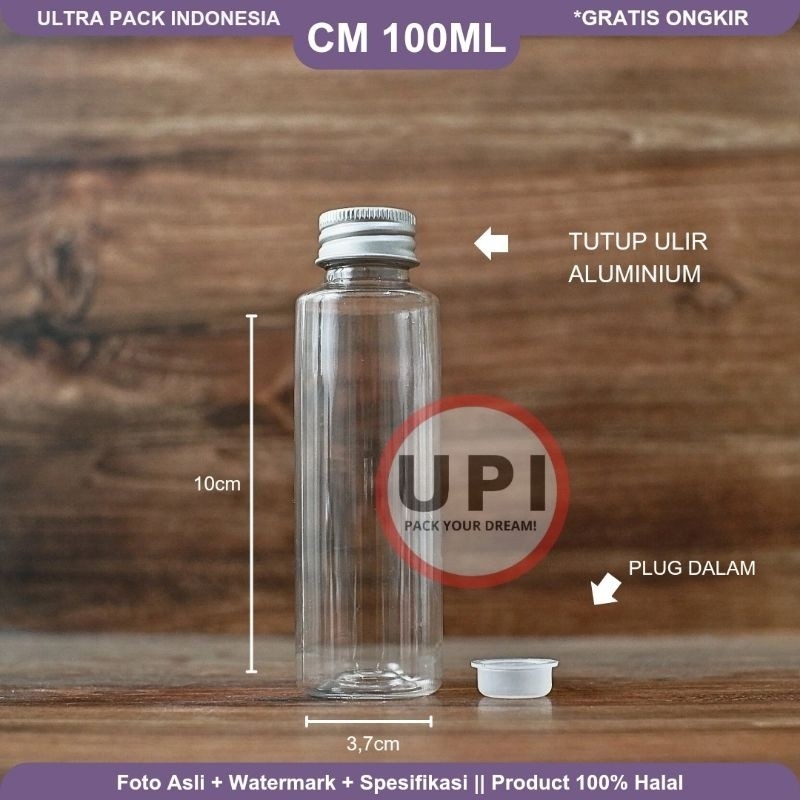 Jual Kemasan Botol Tutup Ulir Food Grade - BOTOL PET CM 100ML CLEAR ...
