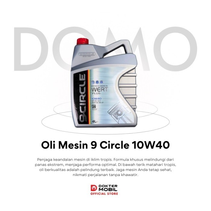 Jual OLI MOBIL TERBAIK 9 CIRCLE 10W40 SYNTHETIC ENGINE OIL WERT PLUS ...