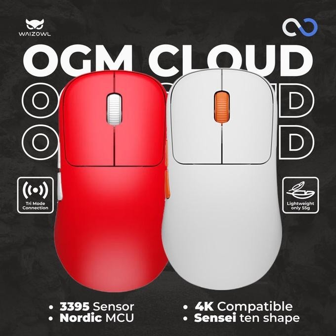 Jual Waizowl Ogm Cloud 4K Three Mode Ultra Light Wireless Gaming Mouse ...