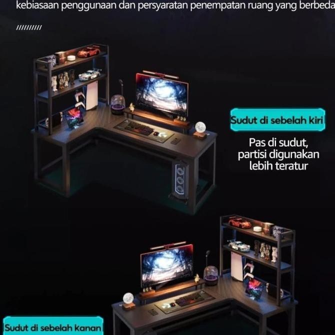 Jual Meja Gaming Bahan Carbon Berkualitas / Meja Komputer Import / Meja ...