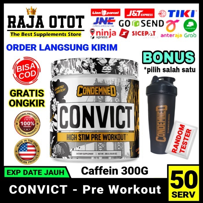 Jual Condemned Labz Usa Convict 50 Servings High Stim Pre Workout Pwo ...