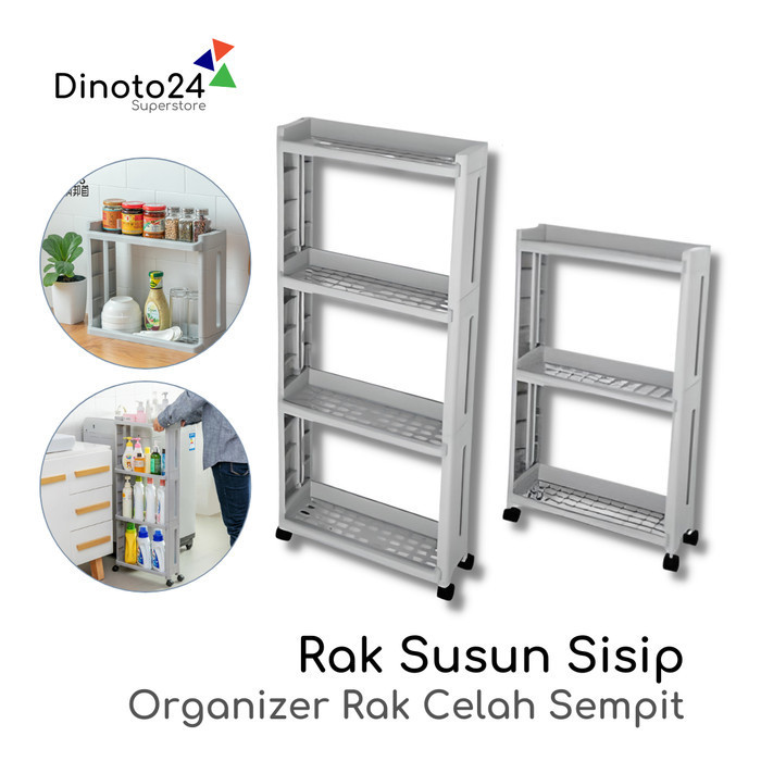 Jual Rak Sisip Susun Dapur Nimalis Tempat Botol Bumbu Toples Roda ...