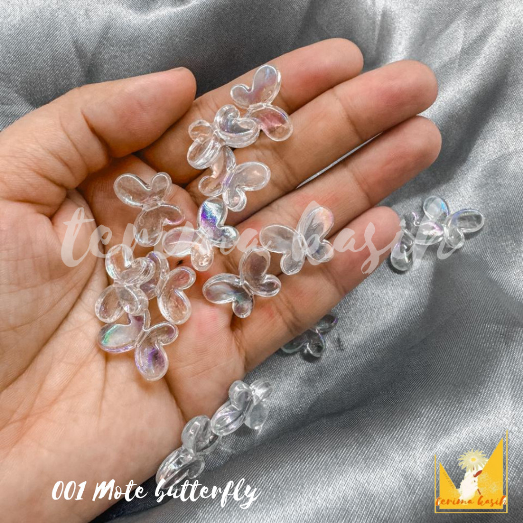 Jual 001 MOTE BUTTERFLY CRYSTAL PACK TERIMAKASIH 沙漠的 | Shopee Indonesia