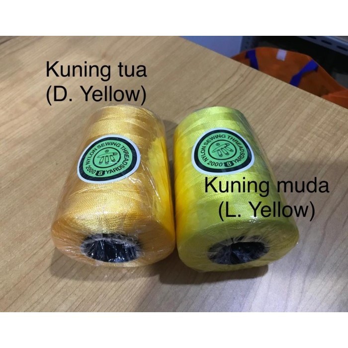 Jual Benang cones Kuning yellow cap peniti No 8 gulungan besar | Shopee ...