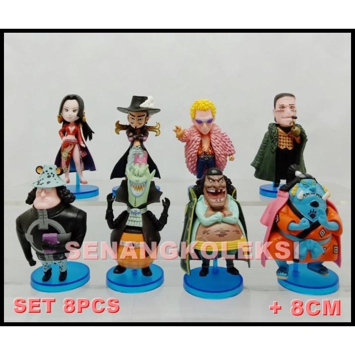 Jual Action Figure Wcf One Piece Mihawk Jinbei Kuma Boa Flamingo Set ...